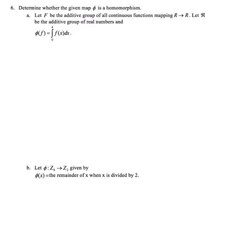 Solved Determine Whether The Given Map P Is A Chegg