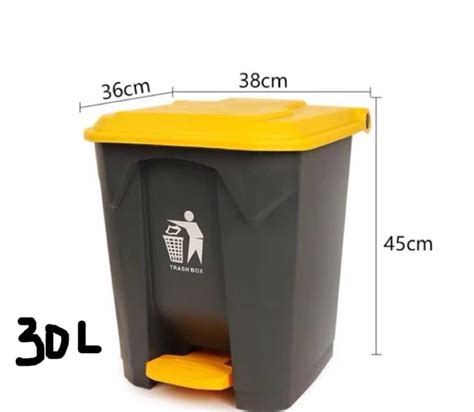 Waste Bin Step Trash Can Rubbish Bin 30l Furniture And Home Living