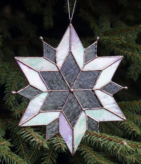 Stained Glass Snowflake Ornament