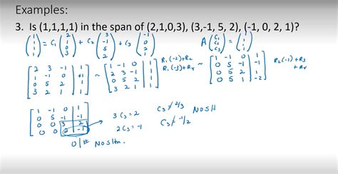 [linear algebra] span and vectors r homeworkhelp