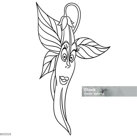 卡通大豆莢快樂的蔬菜圖釋向量圖形及更多四季豆圖片 四季豆 有性格 健康飲食 Istock