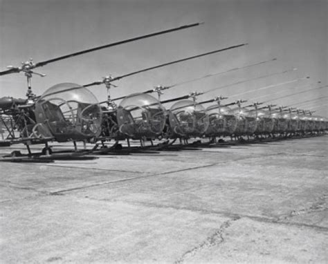 Helicopters In A Row Bell H 13d Korean War Poster Print 18 X 24