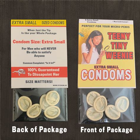 Extra Small Condoms Micro Small Mini Condoms Teeny Tiny Weenie Gag T