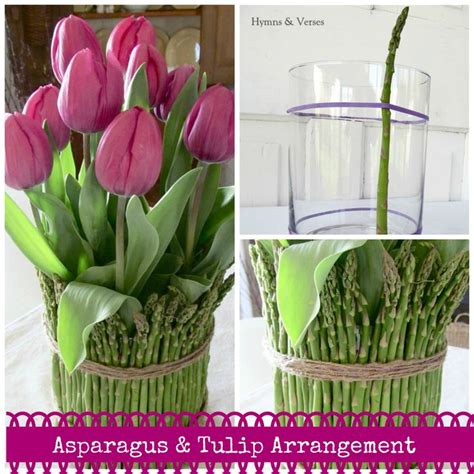 How To Make An Asparagus And Tulip Arrangement