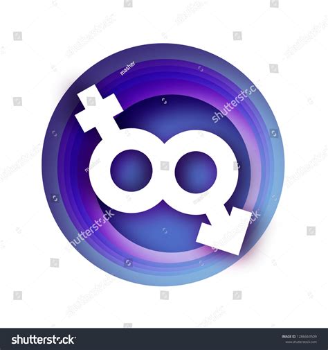 Female Male Sex Paper Cut Style Stock Vector Royalty Free 1286663509 Shutterstock