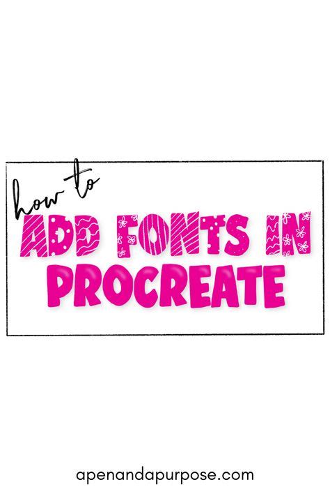 How To Use Fonts In Procreate