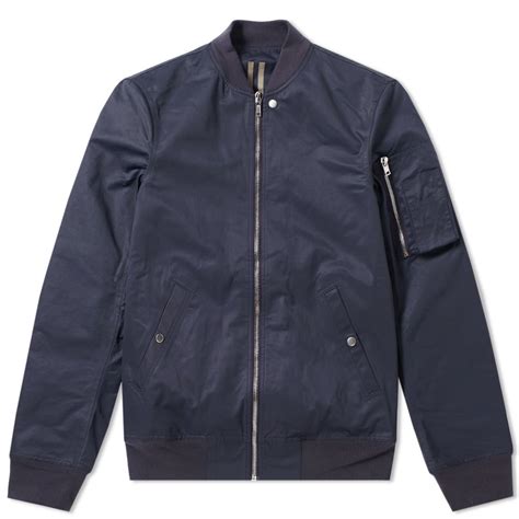 Rick Owens Drkshdw Nylon Flight Ma 1 Bomber Jacket Indigo End