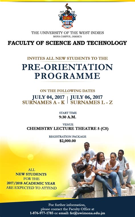 Faculty Of Science And Technology Pre Orientation Program The Faculty Of Science And Technology