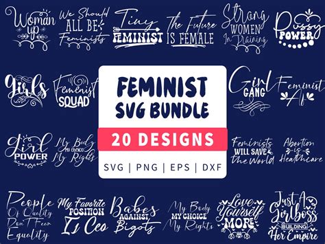 Girl Power Svg Bundle Feminist Svg Motivational Svg Women