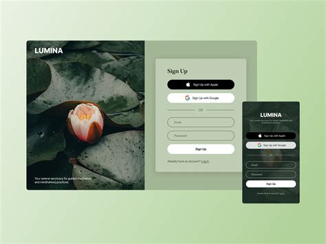 Meditation App Sign Up Page By Shaambhavi Jain On Dribbble