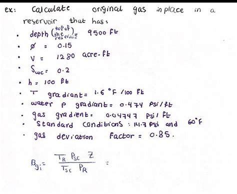 Ex Calculate A Original Gas In Place That Has Chegg Com