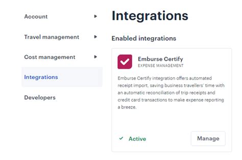Enabling The TravelPerk Integration Emburse Professional Help Center
