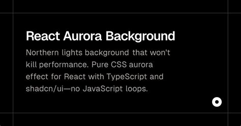 React Aurora Background