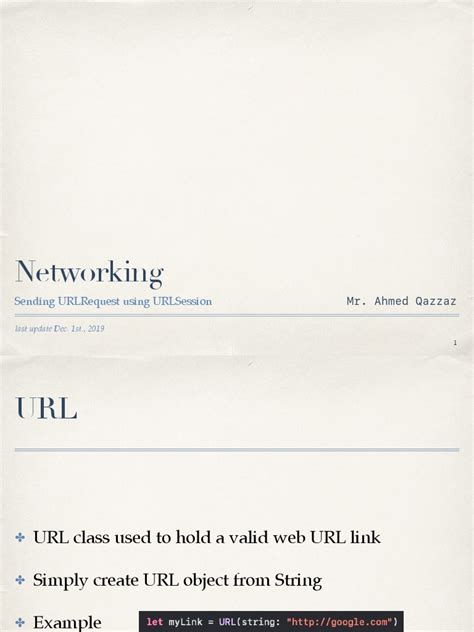 Networking Sending Urlrequest Using Urlsession Download Free Pdf