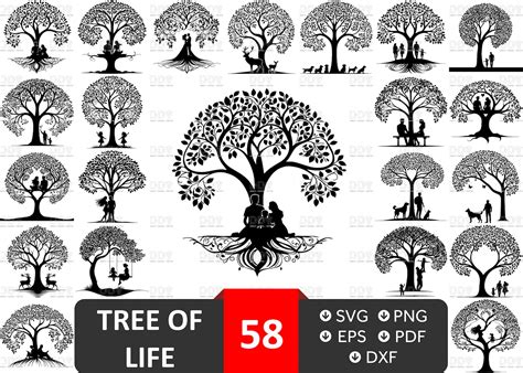 Tree Of Life Svg Bundle Tree Of Life Clipart Tree Of Life Files For Laser Tree Of Life Svg Files