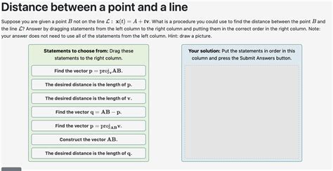 Solved Distance Between A Point And A Line Suppose You Are Chegg