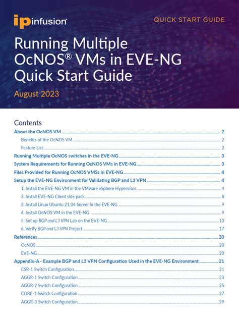 Running Multiple Ocnos Vms In Eve Ng Quick Start Guide 07023 Pdf Ip
