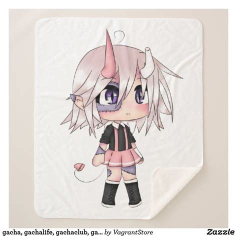 Gacha Gachalife Gachaclub Game Anime Cute Sherpa Blanket Soft