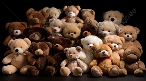 검정색 배경 영역에 있는 많은 박제 곰 테디베어 사진 보여줘 배경 일러스트 및 사진 무료 다운로드 Pngtree
