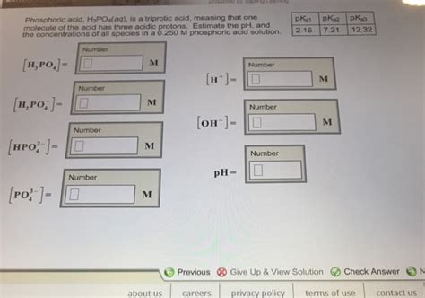 Solved Phosphoric Acid H Po Aq Is A Triprotic Acid Chegg
