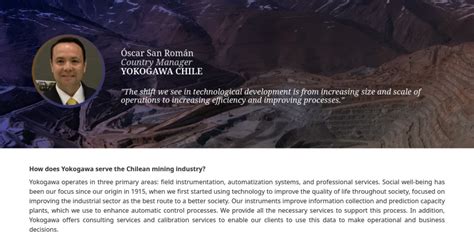 Yokogawa Interview Chile Mining 2023