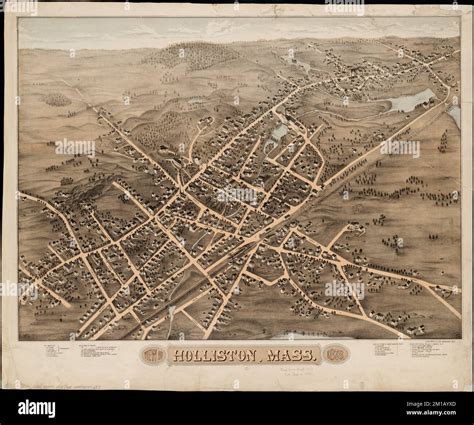 View Of Holliston Mass 1878 Holliston Mass Aerial Views Norman B