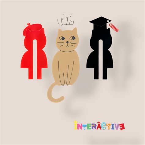 La Vidriola Interactive Cats In The Hats Acrylic Brooch — Danilova