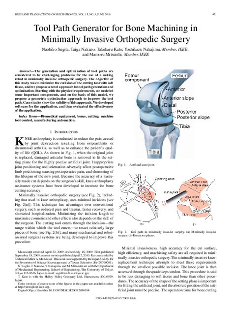 Pdf Robotized System For Bone Drilling And Cutting In Orthopedic Surgery Kazimir Zagurski