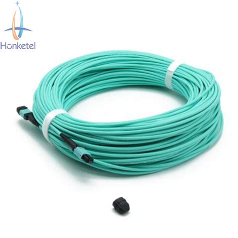 Mpo To Mpo Female Multi Mode Om3 3 0mm Lszh 24 Fibers Mpo Trunk Cable Custom Meters Trunk