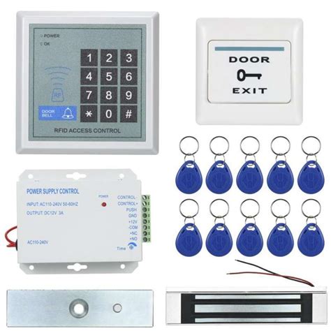 Jual Kit Sistem Kontrol Akses Rfid Pembuka Pintu Kaca Kunci Magnet Elektr Multi Warna Di