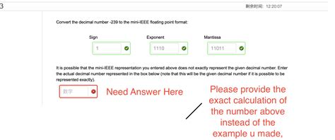 Solved Convert The Decimal Number To The Mini Ieee Chegg