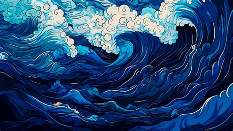 Blue Wave Illustration