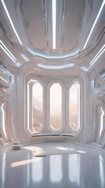 Premium AI Image Futuristic Yoga Studio Dojo Environment Aboard A