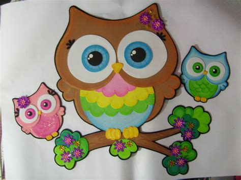 Fomiart 3 Buhos En Fomi Manualidades Buhos En Goma Eva Buhos En Foami
