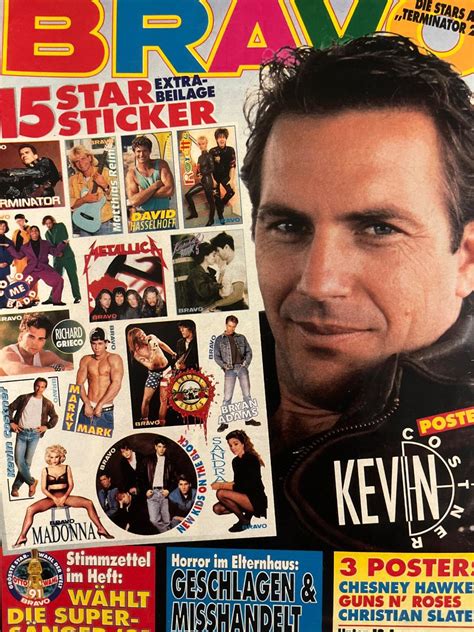 Bravo Německý časopis 1991 Marky Mark K Costner Hawkes Guns Nroses Aukro
