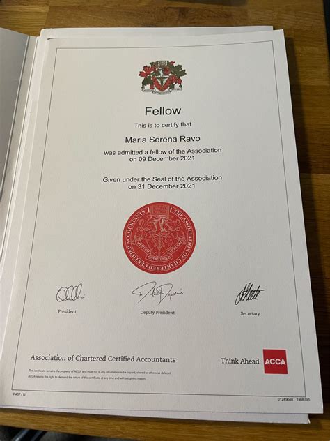Serena Ravo Fcca On Linkedin Accaglobal Fellowship Perseverance