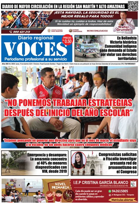 Diario Digital Jueves 19 De Diciembre 2024 Diario Voces