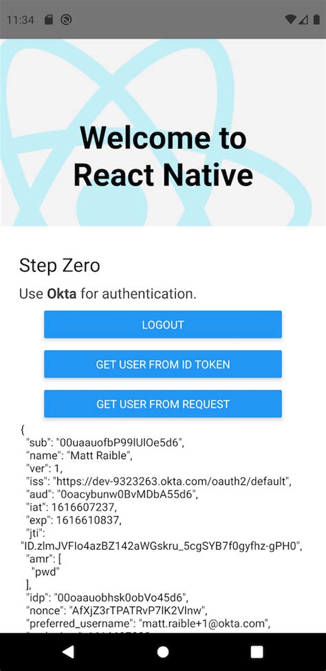 Create A React Native App With Login In 10 Minutes Okta Developer