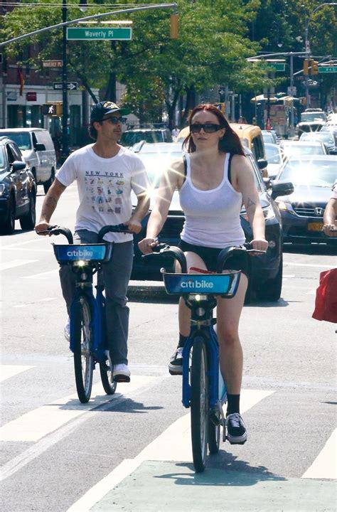 Sophie Turner And Joe Jonas Bike Ride Around Manhattans Downtown Area