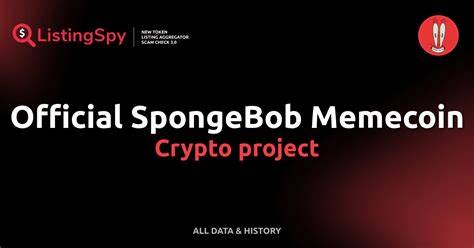 Official Spongebob Memecoin Crypto Project Krabs Token Listings Events Analysis Listingspy