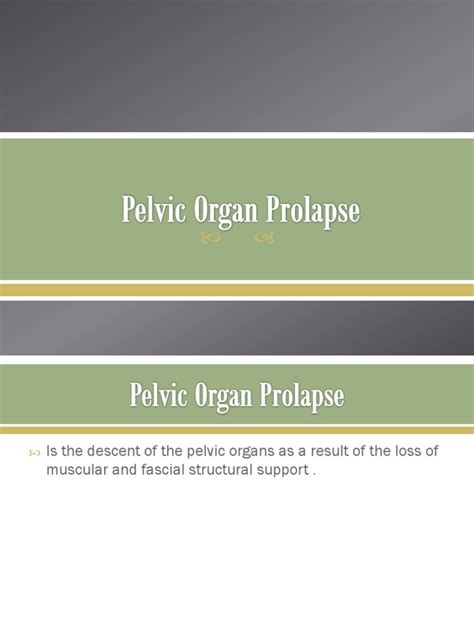 Understanding Pelvic Organ Prolapse Pdf Urinary Incontinence Vagina