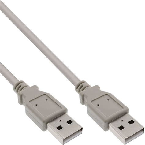 Intos Electronic Ag Inline® Usb 2 0 Kabel A An A Beige 1m Usb Kabel