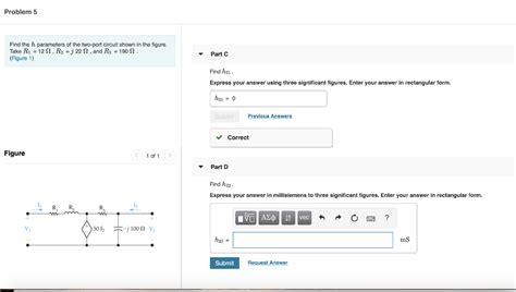 Solved Problem Find The H Parameters Of The Two Port Chegg