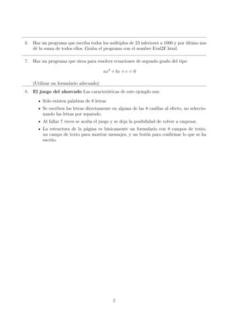 Ejercicios Javascript Pdf Descarga Gratuita