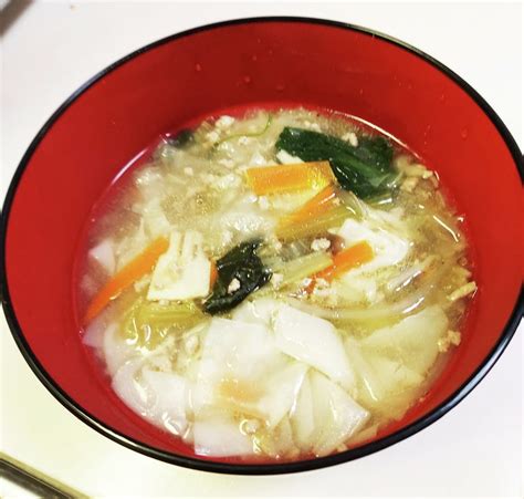 簡単野菜たっぷり包まないワンタンスープ By ぽめまる 【クックパッド】 簡単おいしいみんなのレシピが396万品
