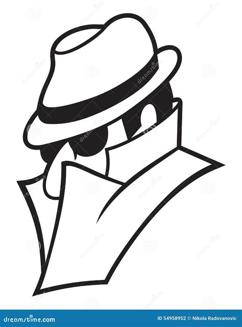 Agent Icon Spy Sunglasses Hat And Glasses Vector Illustration