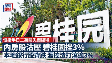 恒指半日收跌42點險守二萬 滙控渣打插逾3 內房股下挫 碧桂園跌3 星島日報