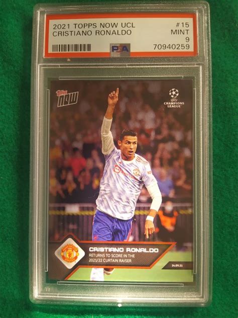 2021 Topps Now Ucl Cristiano Ronaldo 15 Psa 9 Catawiki