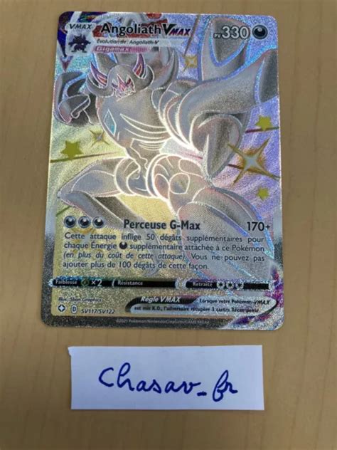 CARTE POKÉMON ANGOLIATH Vmax Shiny Sv117 Sv122 Destinées Radieuses Neuf
