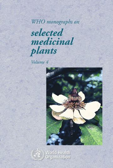 Who Monographs On Selected Medicinal Plants Volume 4 Free Download